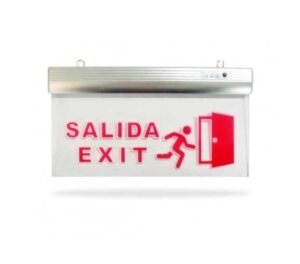 Salida Exit Emergencia Rojo Acrilico LED con Batería
